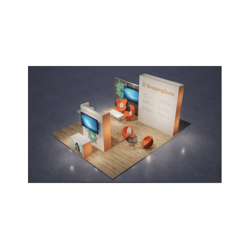 JET Event Rentals - 20'x20' Tradeshow Booth Rendering